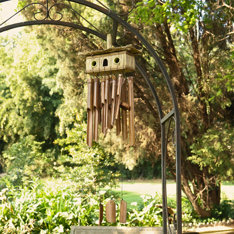 Bamboo Wind Chime and Bird House – GARDENING.co.za